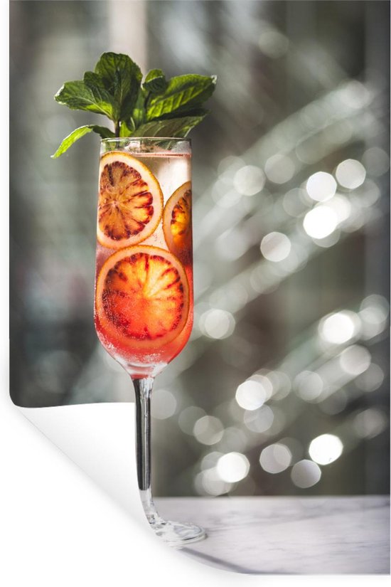 Muurstickers - Glas cava in de zon - 20x30 cm - Plakfolie | bol.com