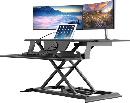 Elektrisch Verstelbaar Zit Sta Bureau Verhoger - Ergonomisch Bureau ...