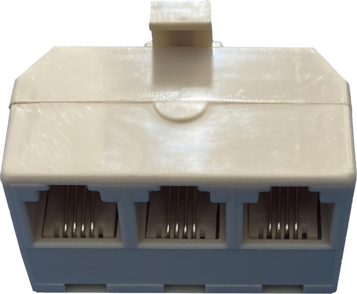 Telefoon-VERDEELSTEKKER 3-voudig - voor aansluiten van 3 TOESTELLEN op ...