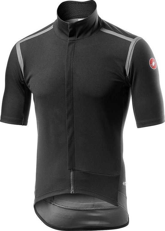 Castelli Fietsjack korte mouwen sterk waterafstotend voor Heren Zwart ...