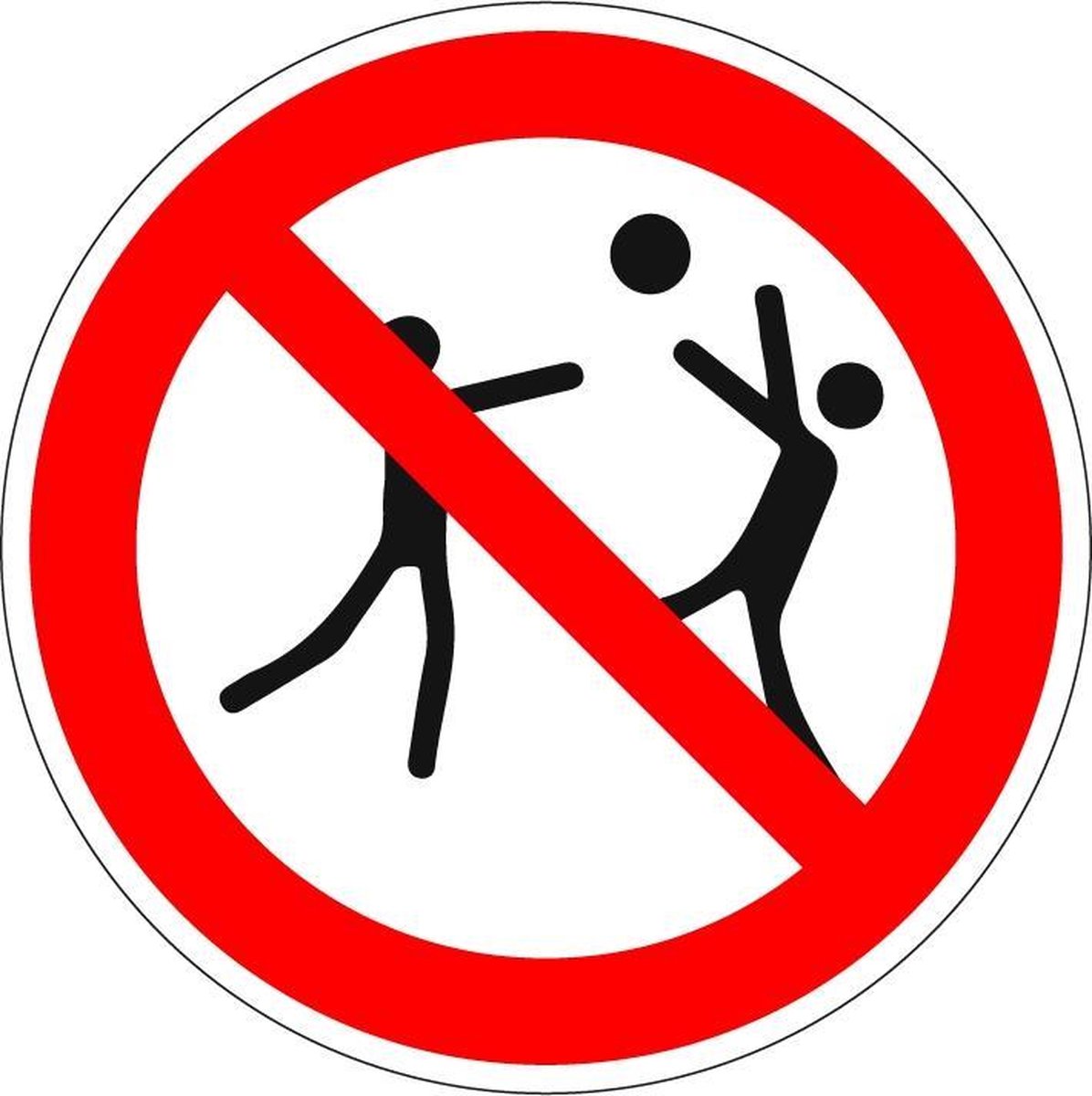 Verboden te spelen sticker 50 mm - 10 stuks per kaart | bol.com