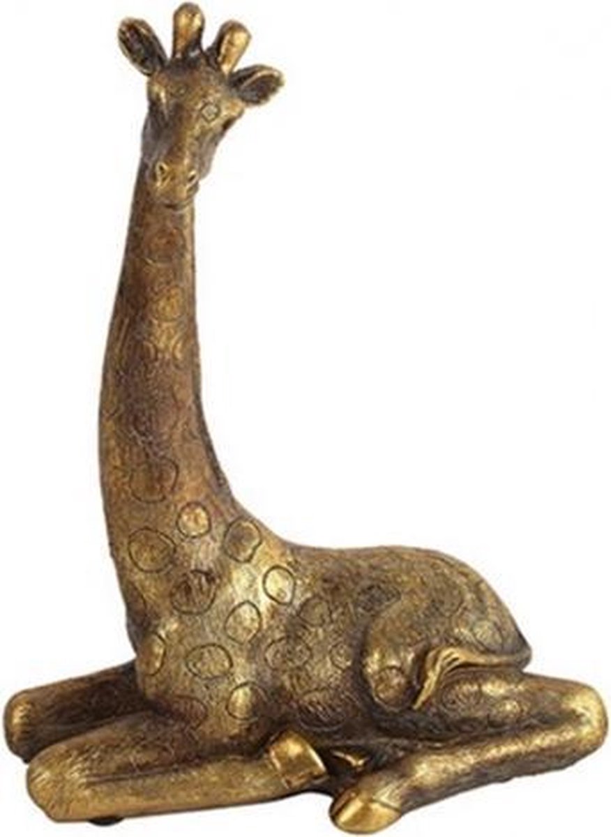 Giraf - Polyserin- goud - 23cm - Beeld - Decoratie - Liggend | bol.com