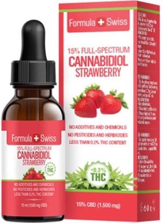 Formula Swiss Cannabidiol Drops 15% Cbd Strawberry Oil 1500mg | bol.com