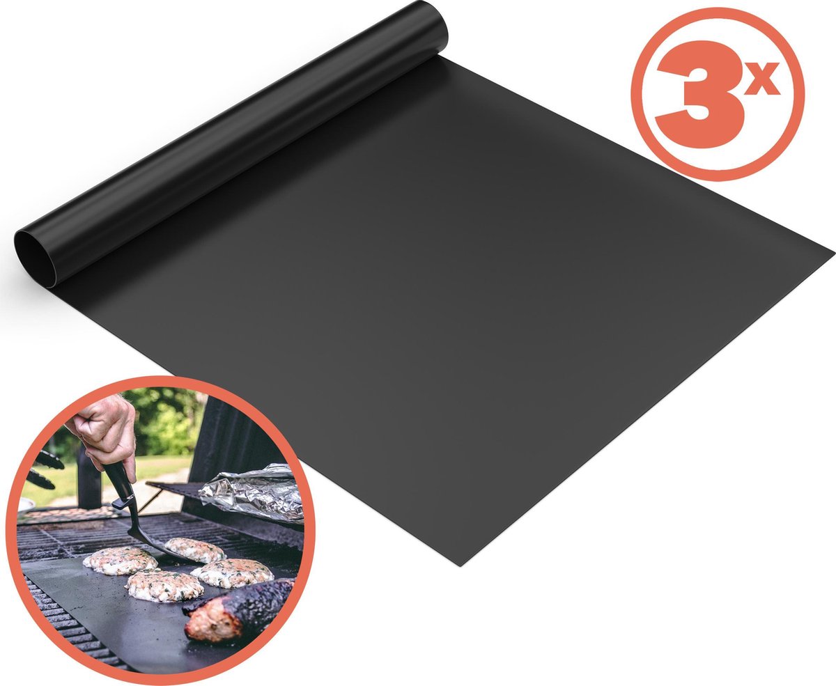 Hittebestendige herbruikbare anti aanbakmat voor barbecue en oven set ...