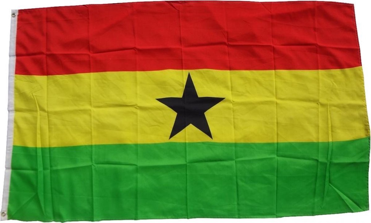 Ghanese Vlag XXL - 150 x 250CM - Stormvlag Ghana - Groot formaat | bol.com