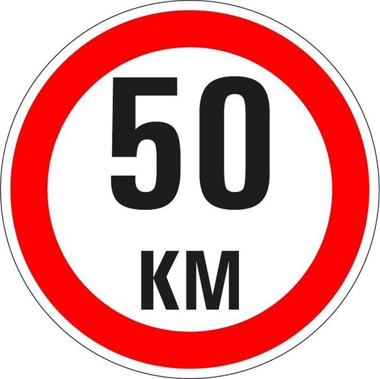 50 km sticker - 20 cm | bol
