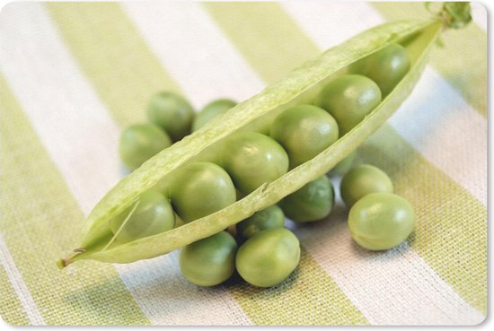 Muismat Erwt - Verse groene erwten in hun pod van dichtbij muismat ...