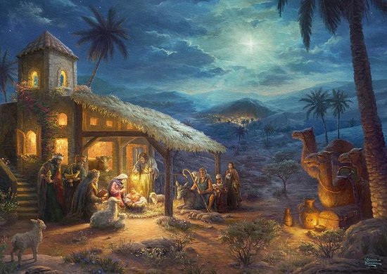 Thomas Kinkade - De stal in Bethlehem (1.000 stukjes legpuzzel) | bol