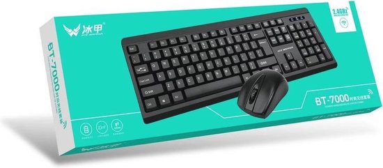 Ice Armor - Toetsenbord en muis - Draadloos - USB connector - QWERTY ...