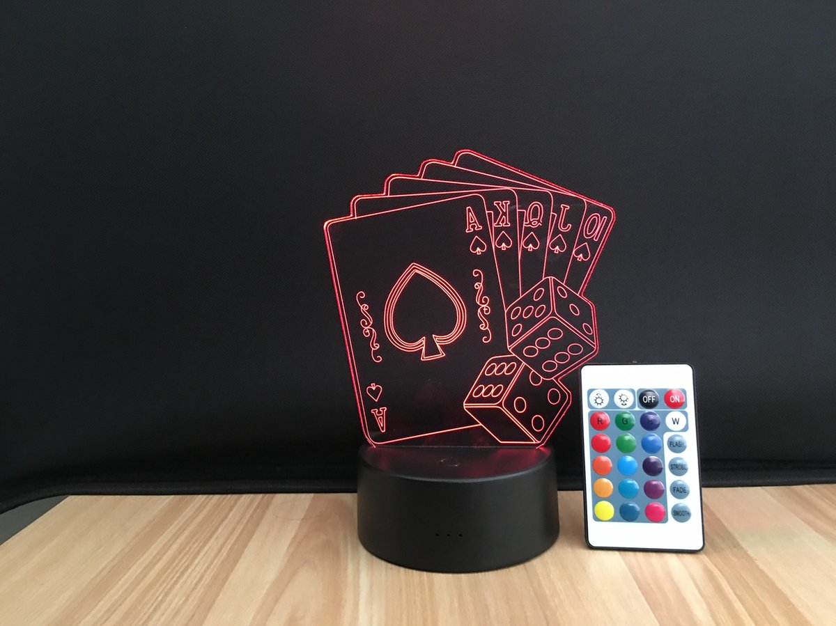 3D LED Creative Lamp Sign Poker Kaarten - Complete Set | bol
