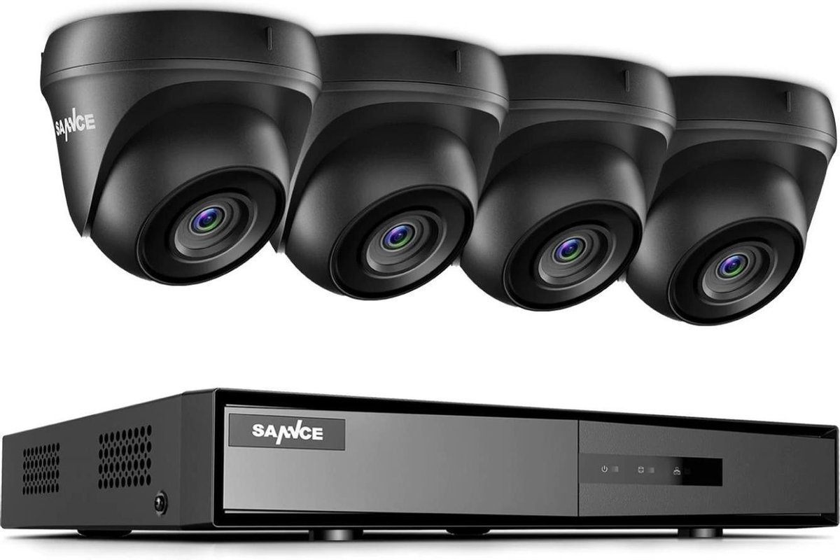 Sannce beveiligingscamera set met 4 camera’s ( FULL-HD ) en 1tb Harde ...