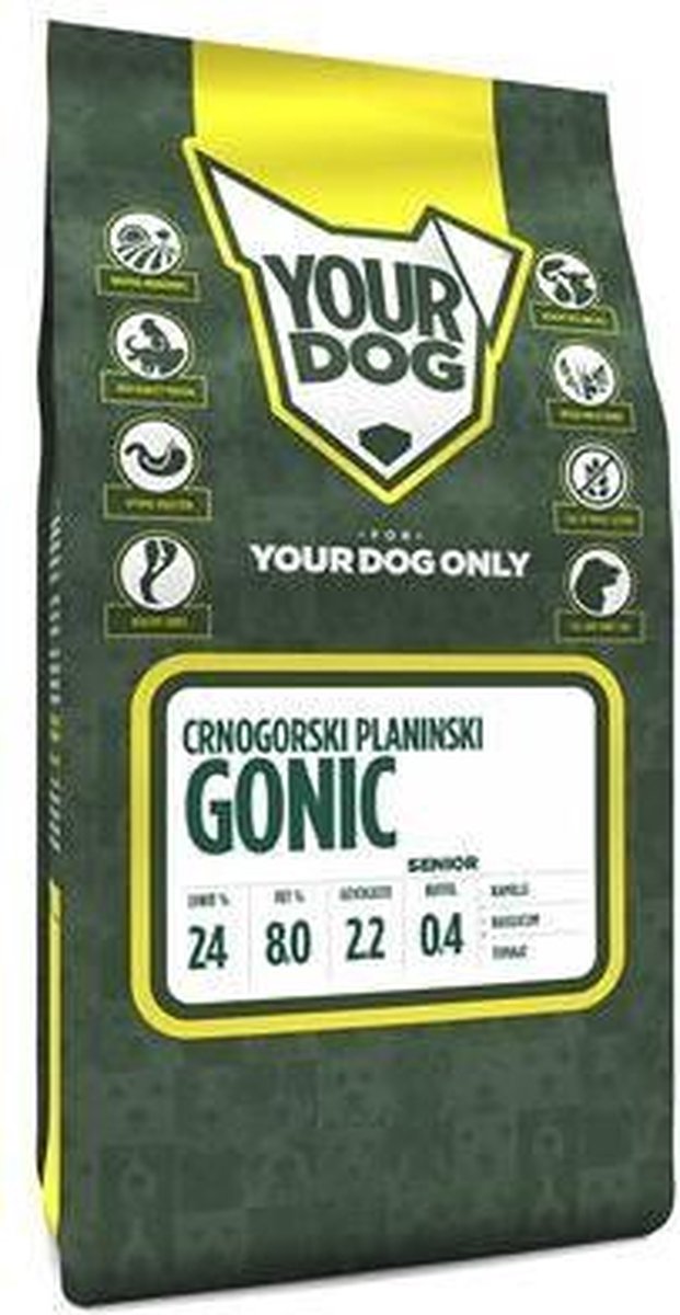 Yourdog Crnogorski planinski gonic Rasspecifiek Senior Hondenvoer 6kg ...
