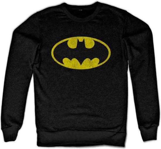 DC Comics Batman Sweater/trui -S- Distressed Logo Zwart | bol