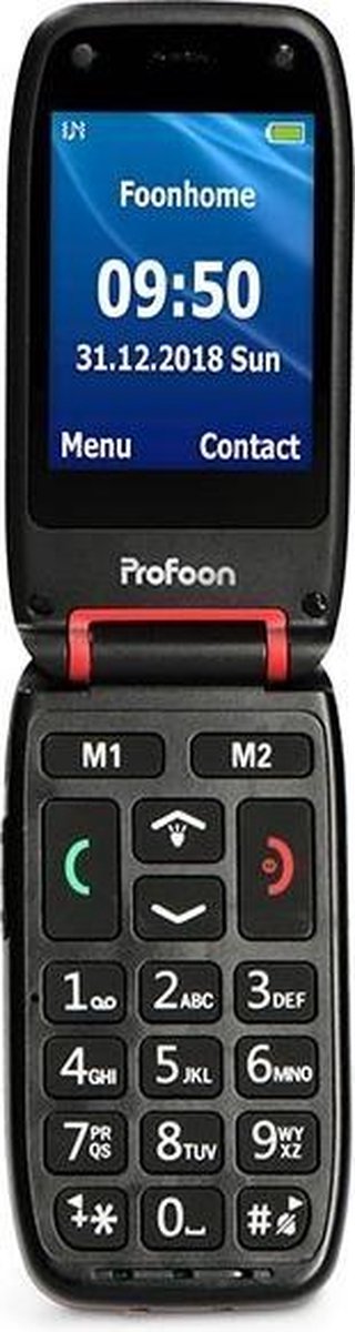 Profoon PM-660 RD Senioren mobiele klaptelefoon | bol