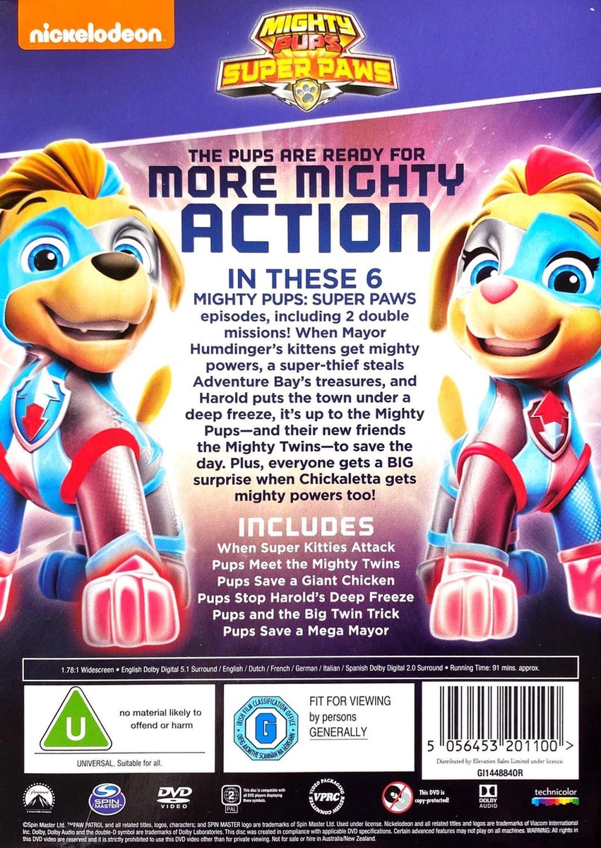 PAW Patrol - Mighty Pups - Super Paws [DVD] [2020] (Dvd) | Dvd's | bol.com