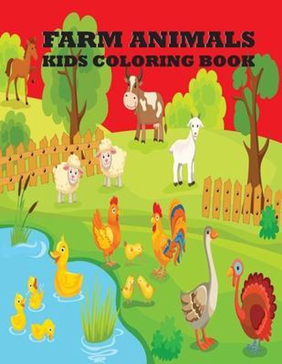 Farm Animals Kids Coloring Book, OS PRINTING PRESS | 9798733399683 ...