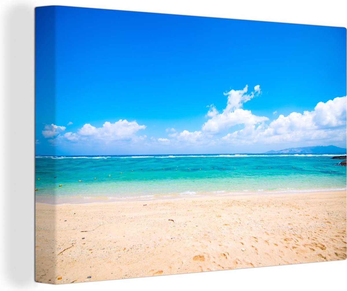Canvas Schilderijen - Een strand in Okinawa - 150x100 cm ...