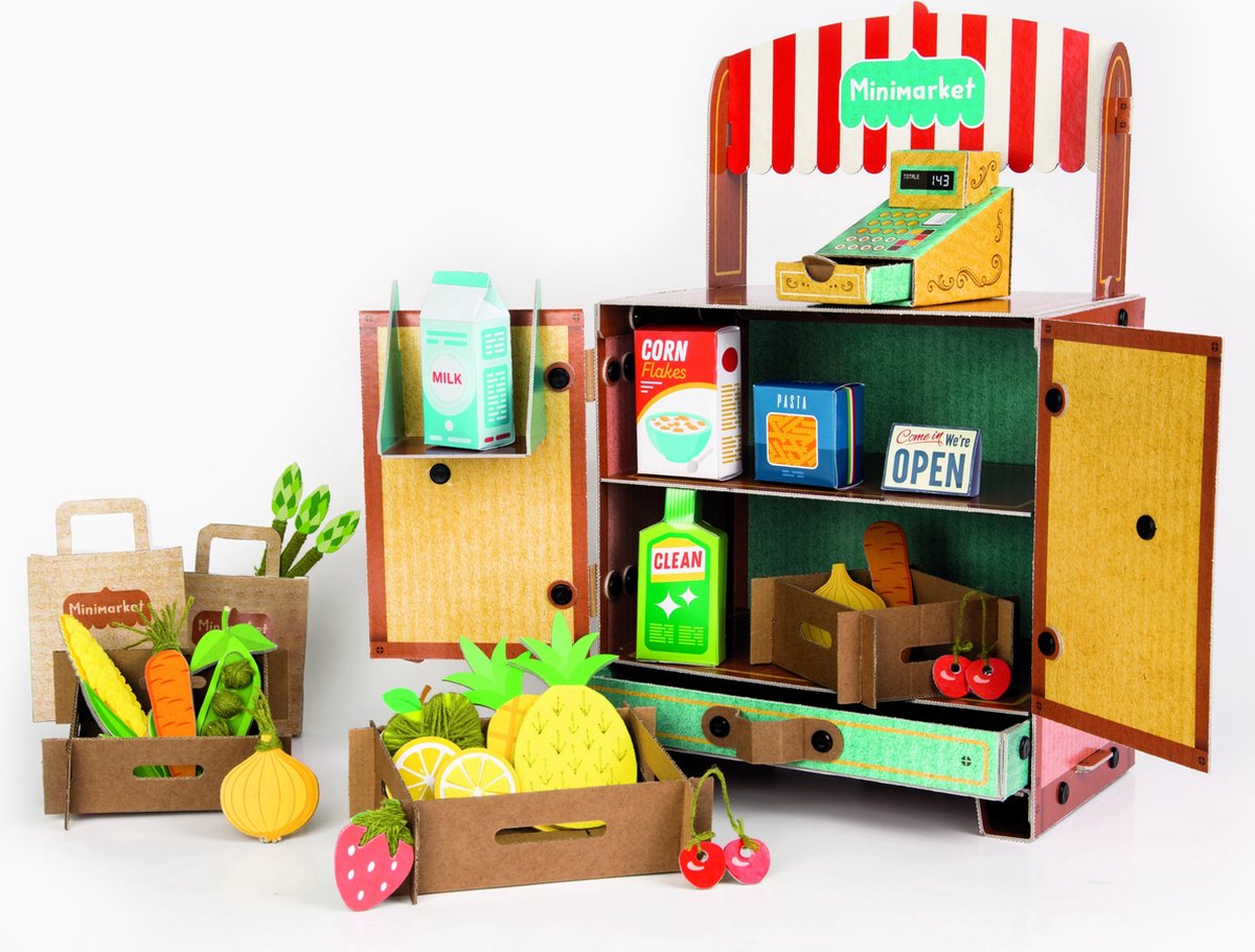 Clementoni - Play Creative - Minimarket, art kit voor kinderen 4 jaar ...