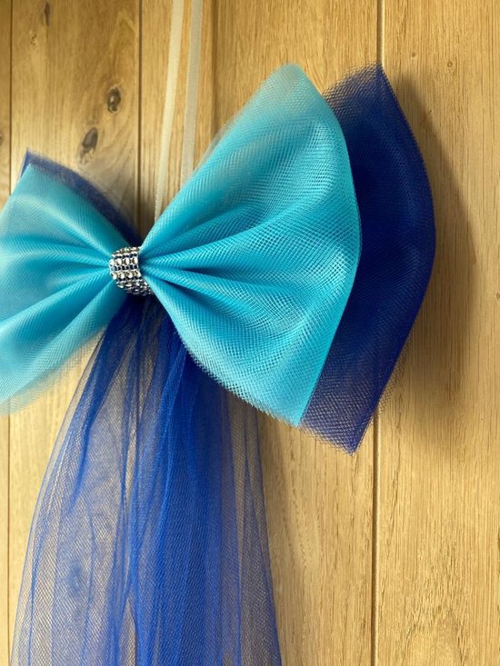 Blauwe Mix Kleuren Strikken met Diamanten Lint 2 stuks/ Bruiloft ...