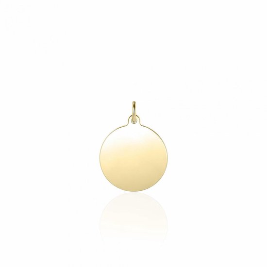 Jewels Inc. - Pendentif sans Collier - Cercle Gravable - 12mmØ - Plaqué ...