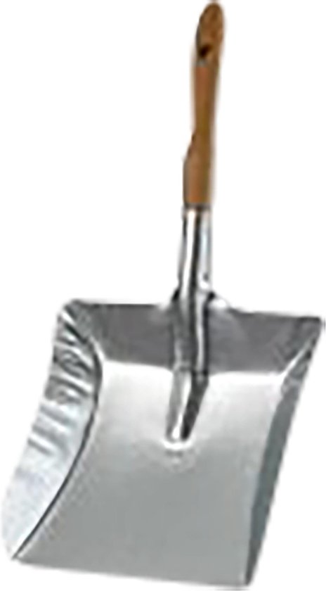 Vuilblik met houten steel - Gegalvaniseerd metaal - 40 x 23 x 13,5 cm ...