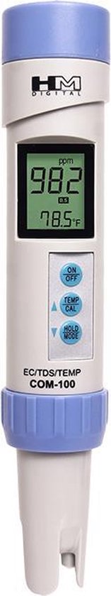 HM Digital COM-100: Waterproof EC / TDS / Temp Combo Meter | bol
