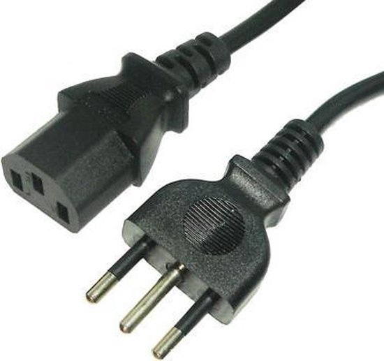 Let op type!! 3 Pins Italiaans type standaard Desktop PC stroom snoer ...