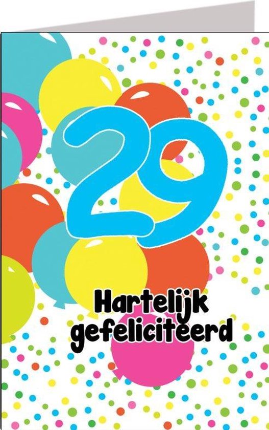 Verjaardagskaart 29 jaar | bol.com