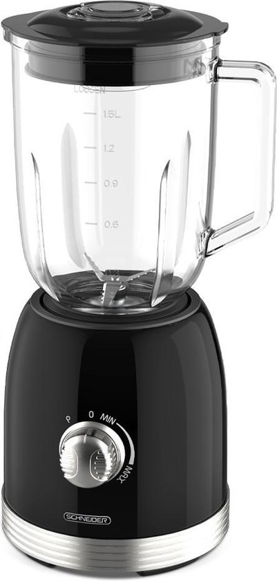 Schneider Retro Blender – 1,5 Liter Inhoud – Mat Zwart | bol.com