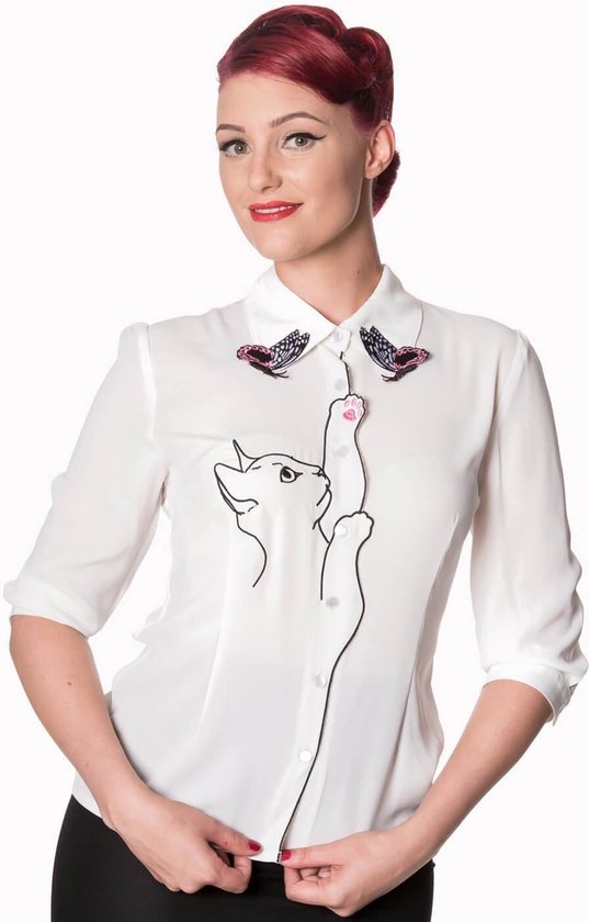 Dancing Days Blouse -M- Snow Bird Wit | bol.com