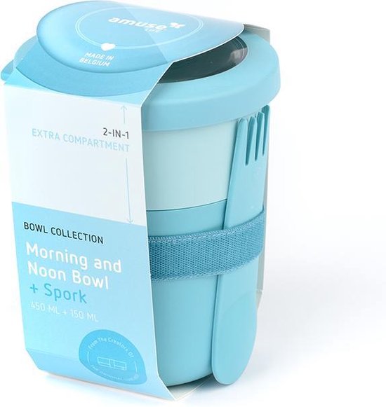 Amuse Life - Lunchpot - Ontbijtbeker - Morning & Noon Bowl - Met spork ...