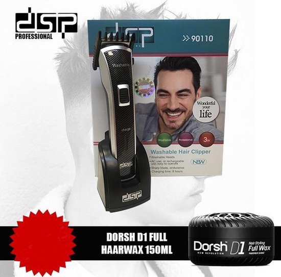 DSP Professional Waterdicht Haar En Baard Trimmer 90110 Carbon + Dorsh D1 Full... | bol