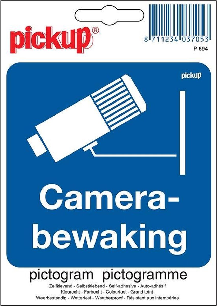 Pickup Pictogram Camerabewaking - 100 x 100 mm | bol