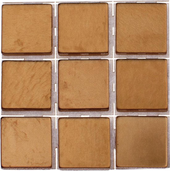 189x Stuks Mozaieken Maken Steentjestegels Kleur Brons Met Formaat 10 X 10 X 2 Mm Bol