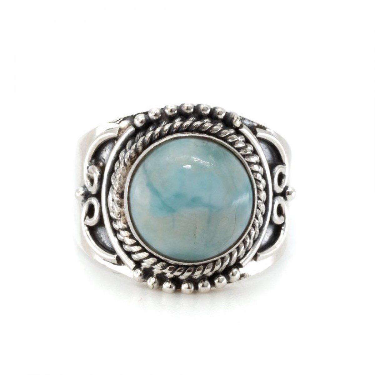Edelsteen Ring Larimar 925 Zilver “Jesahna” (Maat 17) | bol