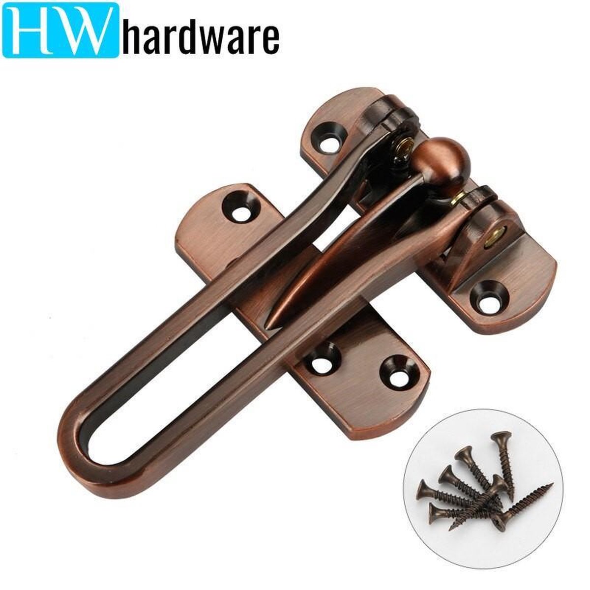 Kierstandhouder voor deurbeveiliging - 100mm (Rood brons) | bol.com