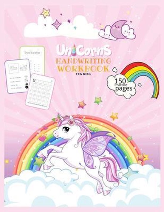Unicorns Handwriting Workbook for Kids, Journals Library ...