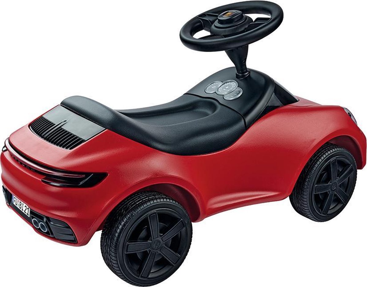 Groot - Porsche 911 Auto - Kinderzitje - Claxon en Stuur - Lederen ...