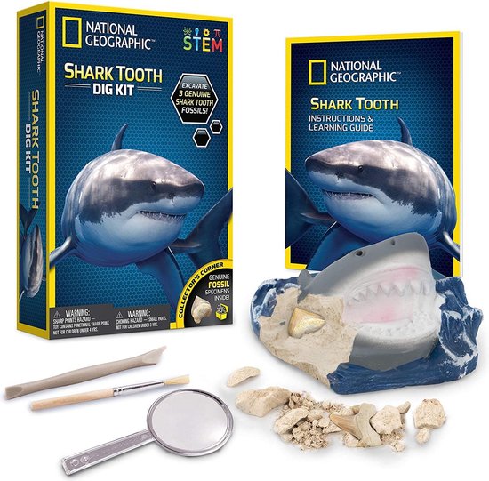 National Geographic - Shark Teeth Dig Kit - Experimenteerset | bol.com