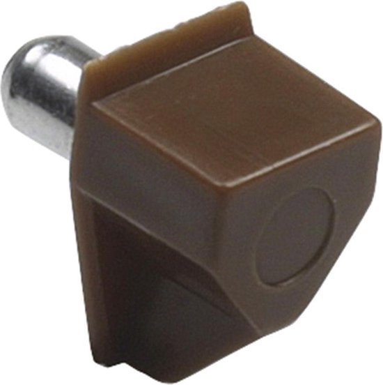 Kastplankdrager Ø5mm – Metaal Stift + Kunststof Steun – Bruin – 20 stuk ...