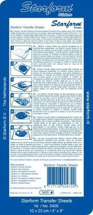 Starform Stickers - transfer sheets (10 PC) - 5400.701 - 10X23CM | bol