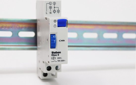 Theben 0090001 ELPA 9 Elektromechanische trappenhuis-tijdschakelaar zonder stand-by... | bol