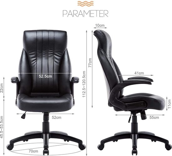 MILO OFFICE™ Basso M1 Bureaustoel - Ergonomische Bureaustoel - Zwart ...