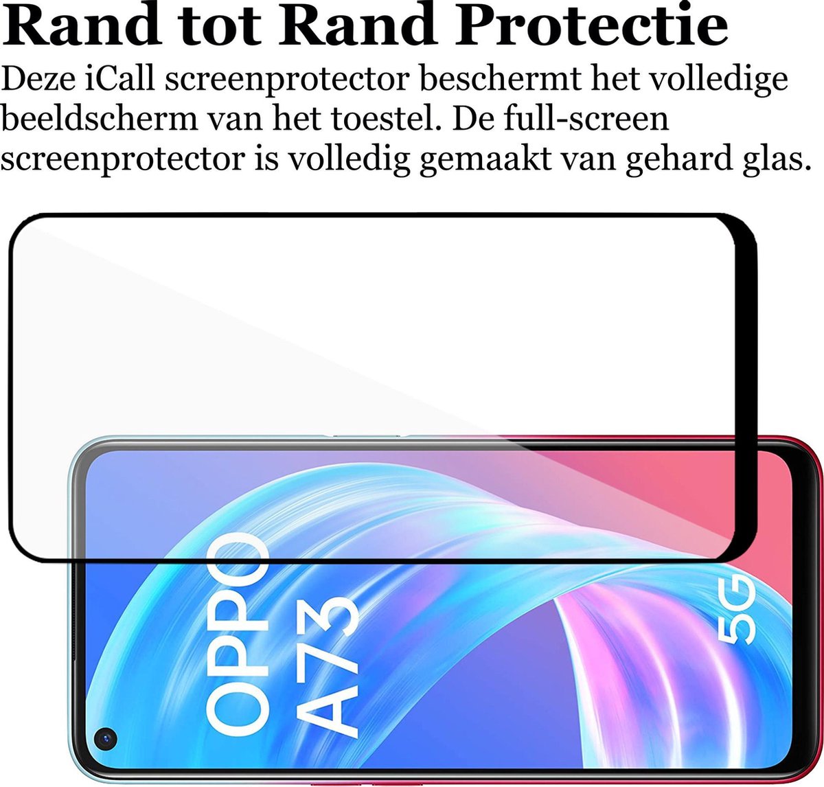 Oppo A73 Screenprotector - Oppo A73 Screenprotector Glas Full Screen ...