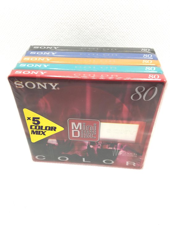Sony MiniDisc 80min 5pack Color mix Shock | bol.com