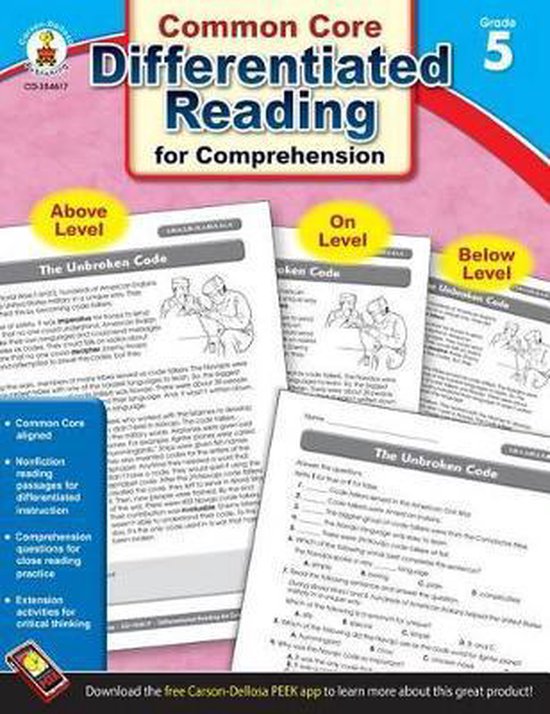 Common Core Differentiated Reading for Comprehension, Grade 5 ...