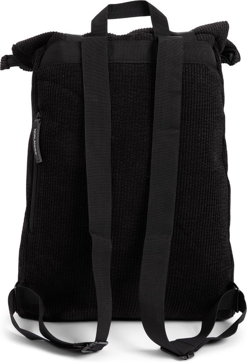 Norlander Vintage Ribbel Rugzak - Zwart - Corduroy - 28 Liter | bol