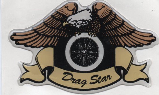 3D motor decal - Sticker / Drag Star | bol