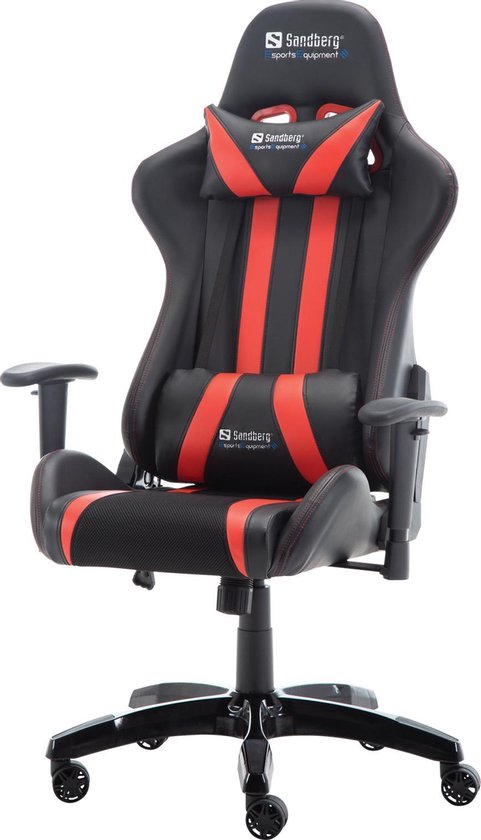 Sandberg Commander Gaming Pro Stoel | Zwart-Rood Sandberg E-Sports HIGH ...