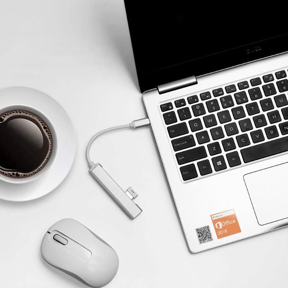 USB Splitter - 4 poorten - USB splitter voor laptop en PC - Space grijs ...